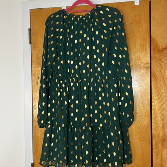 kirundo | Dresses | Kirundo Long Sleeve V Neck Ruffle Polka Dot Mini ...